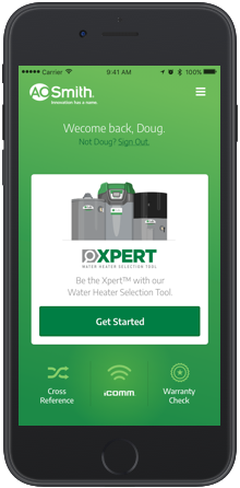 A.O. Smith iCOMM™ connect your water heater to phone